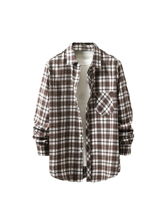 Fashion Long Sleeve Shirts for Mens Oversize Casual Personality ...