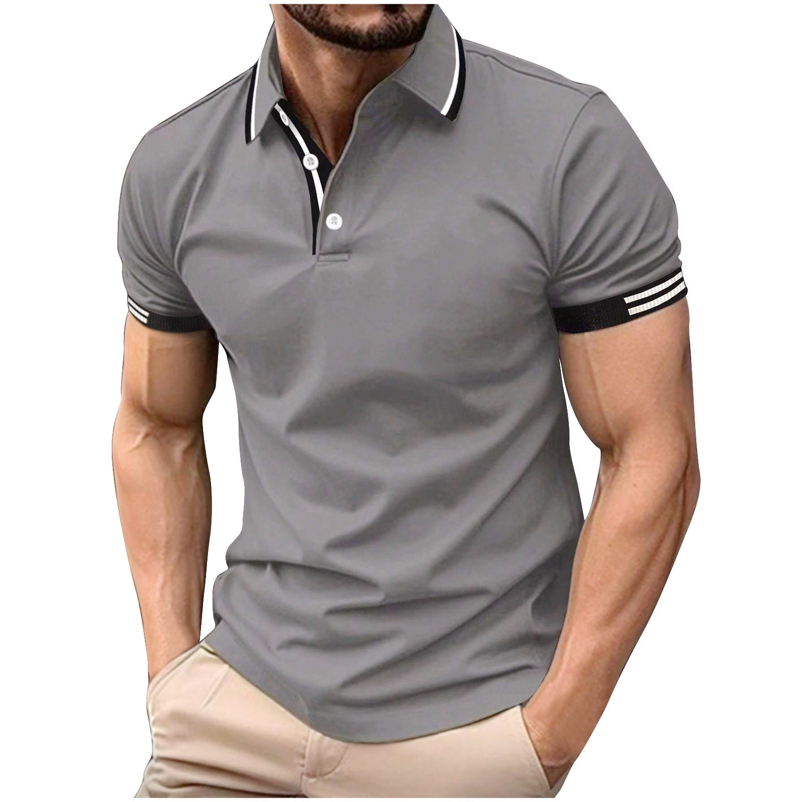 Shirts for Men,Mens Short Shorts,Men's Pullover Printing Button Short ...