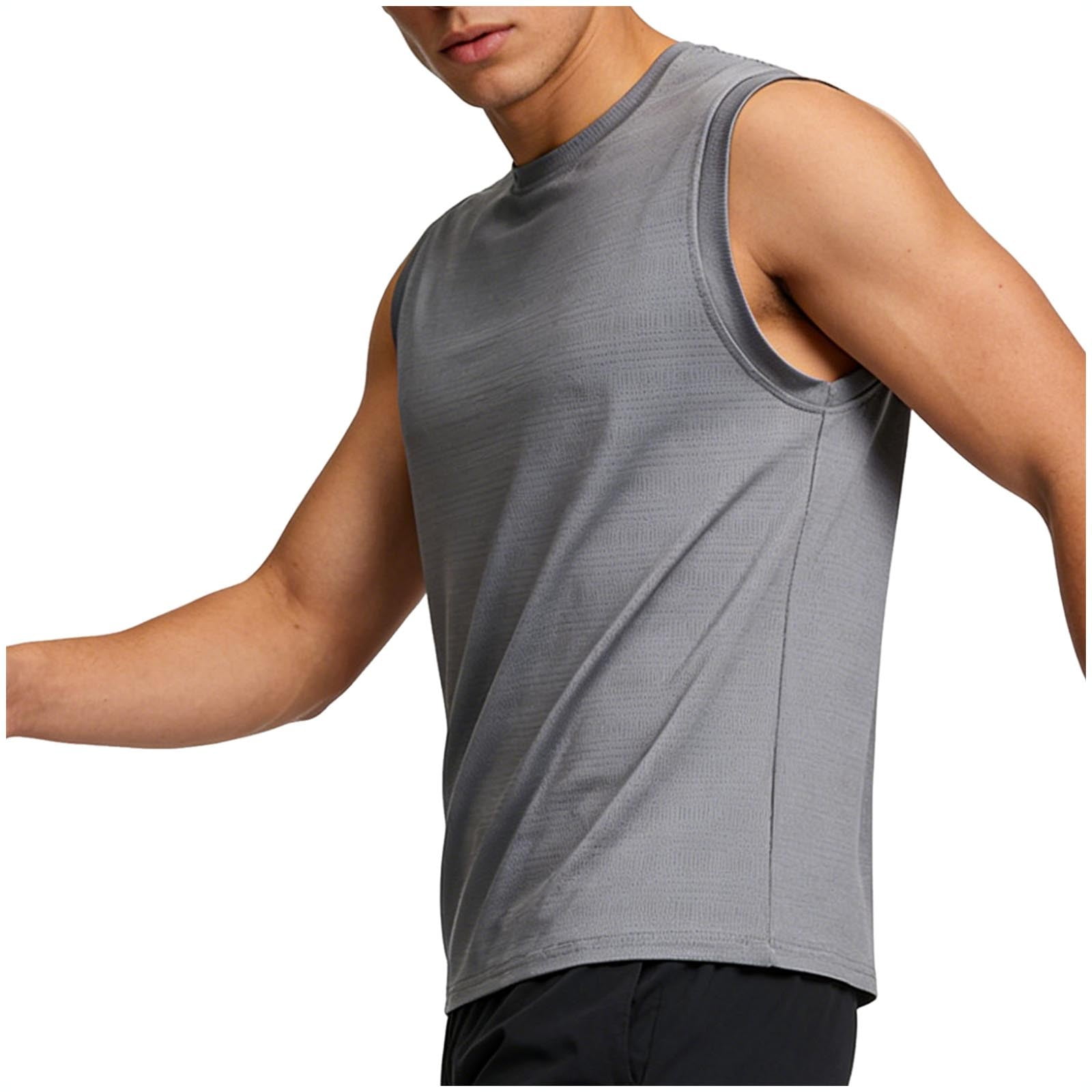 Shirts for Men Solid Color Casual Loose Sports Breathable Ice Silk T ...