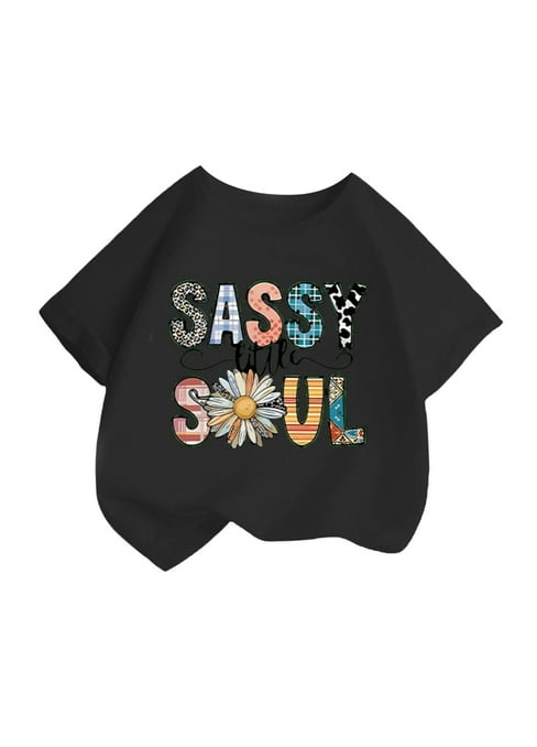 ANINEO Kid Girls Cute Graphic Round Neck Short Sleeve Tee Summer Casual ...