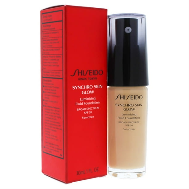 Shiseido Synchro Skin Glow Luminizing Fluid Foundation SPF 20 - G3 Golden 1 oz - Walmart.com