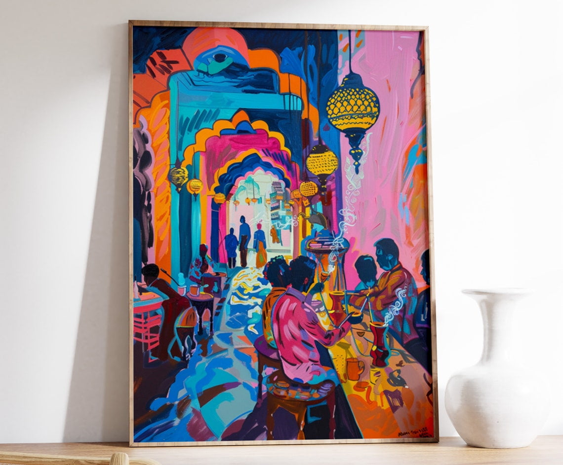 Shisha Bar Print, Arabic Poster, Food And Drink Art, Islamic Art ...