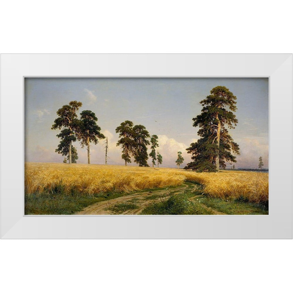 Shishkin, Ivan 32x20 White Modern Wood Framed Museum Art Print Titled ...