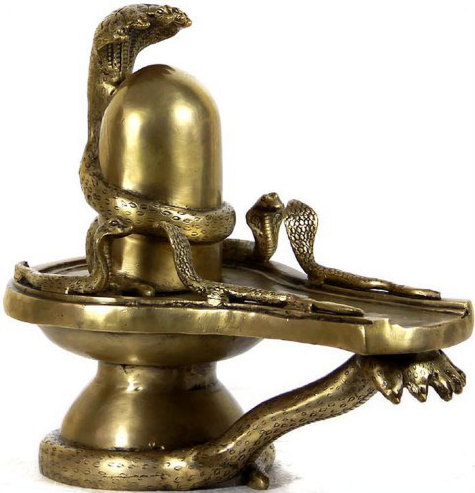 Shiva Linga with Nagas - Brass Sculpture - Walmart.com