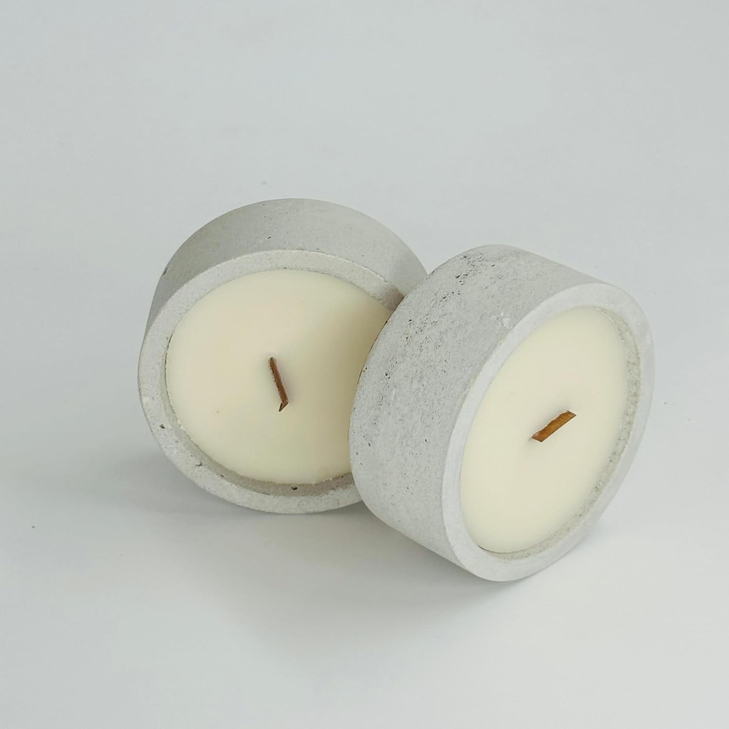 Shivaliya Collection HighStrength Concrete Round Shape Candle Jar with ...