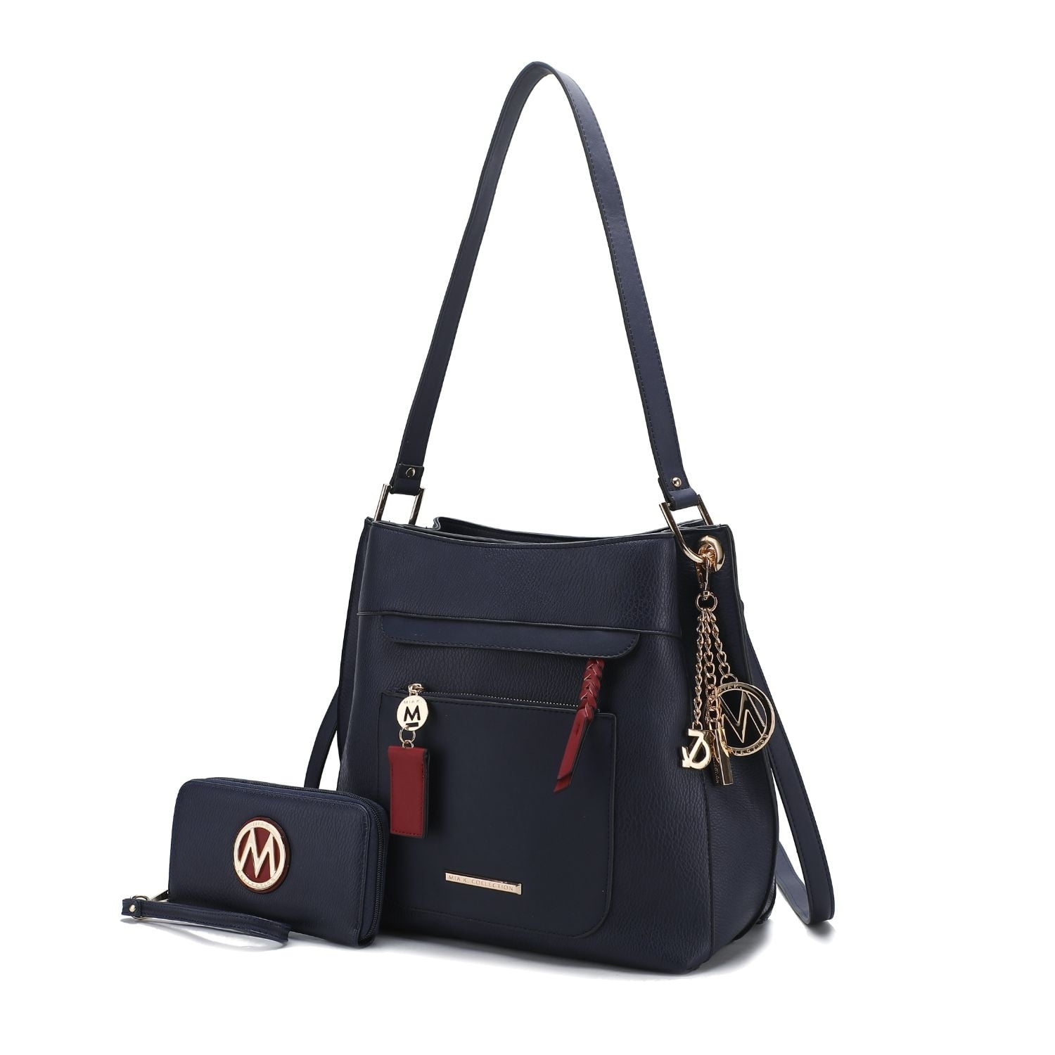 Shivani Vegan Leather Womens Hobo Handbag by Mia K with wallet 2 pieces ...