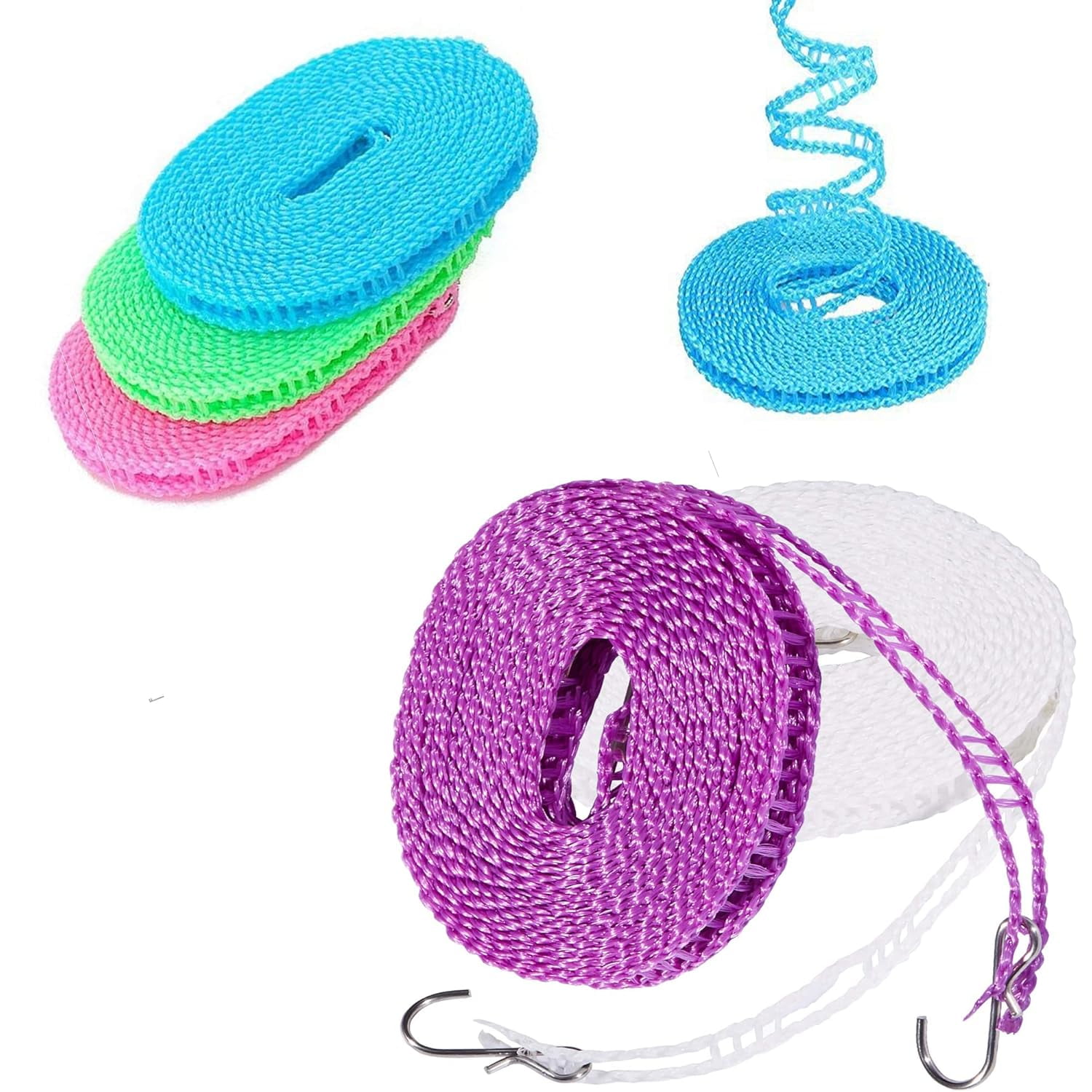 Shivarth Windproof AntiSlip Clothes Washing Line Drying Nylon Rope with ...