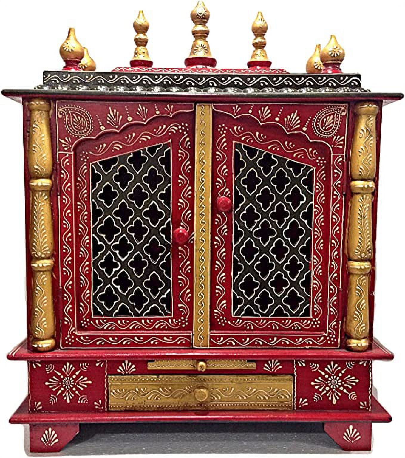 Shivay Arts Wooden Temple Mandir Pooja Ghar Mandapam Mandap for Worship ...