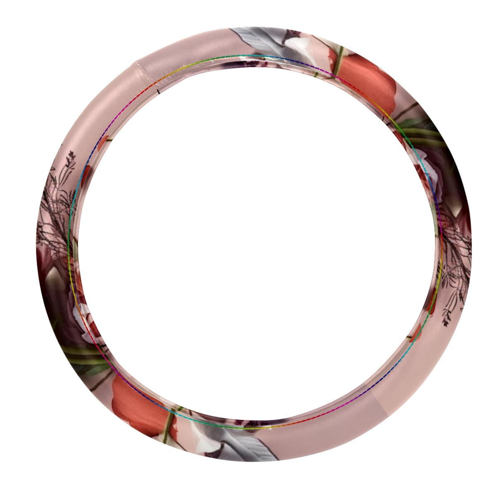 Shivering 14.5 Inch Printing PVC Leather Car Wheel Covers Steering ...