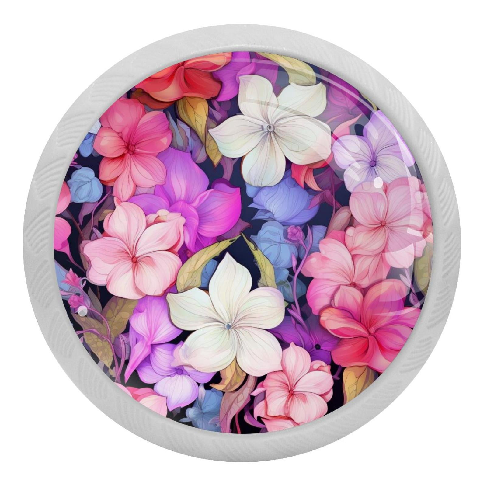 Shivering Fluorescent Drawer Pulls with Screws - Round 4-Pack, Glow-in-the-Dark Knobs for ...