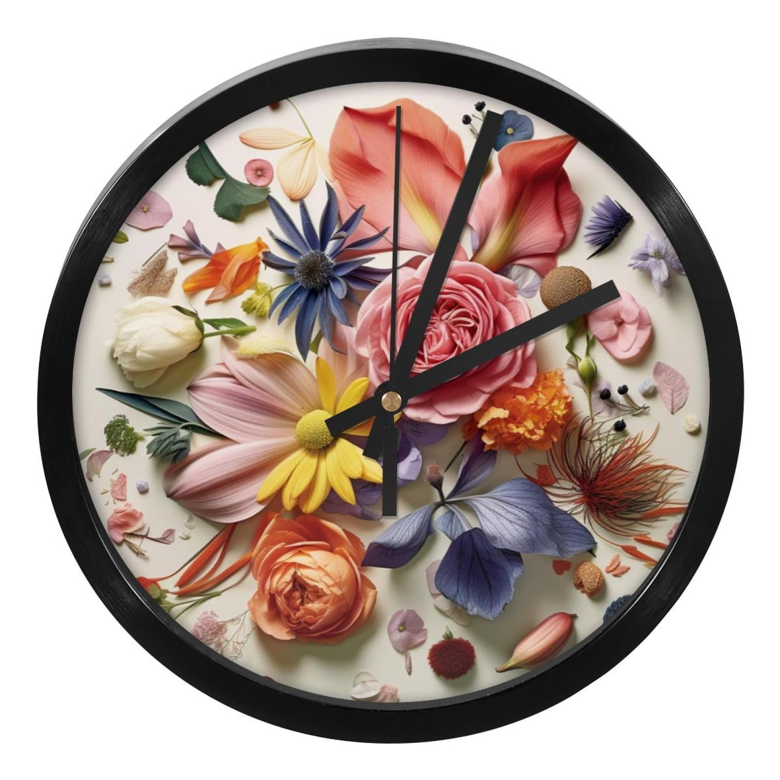 Shivering Modern Wall Clock, 9.8 Inches, Silent Non-Ticking Round ...