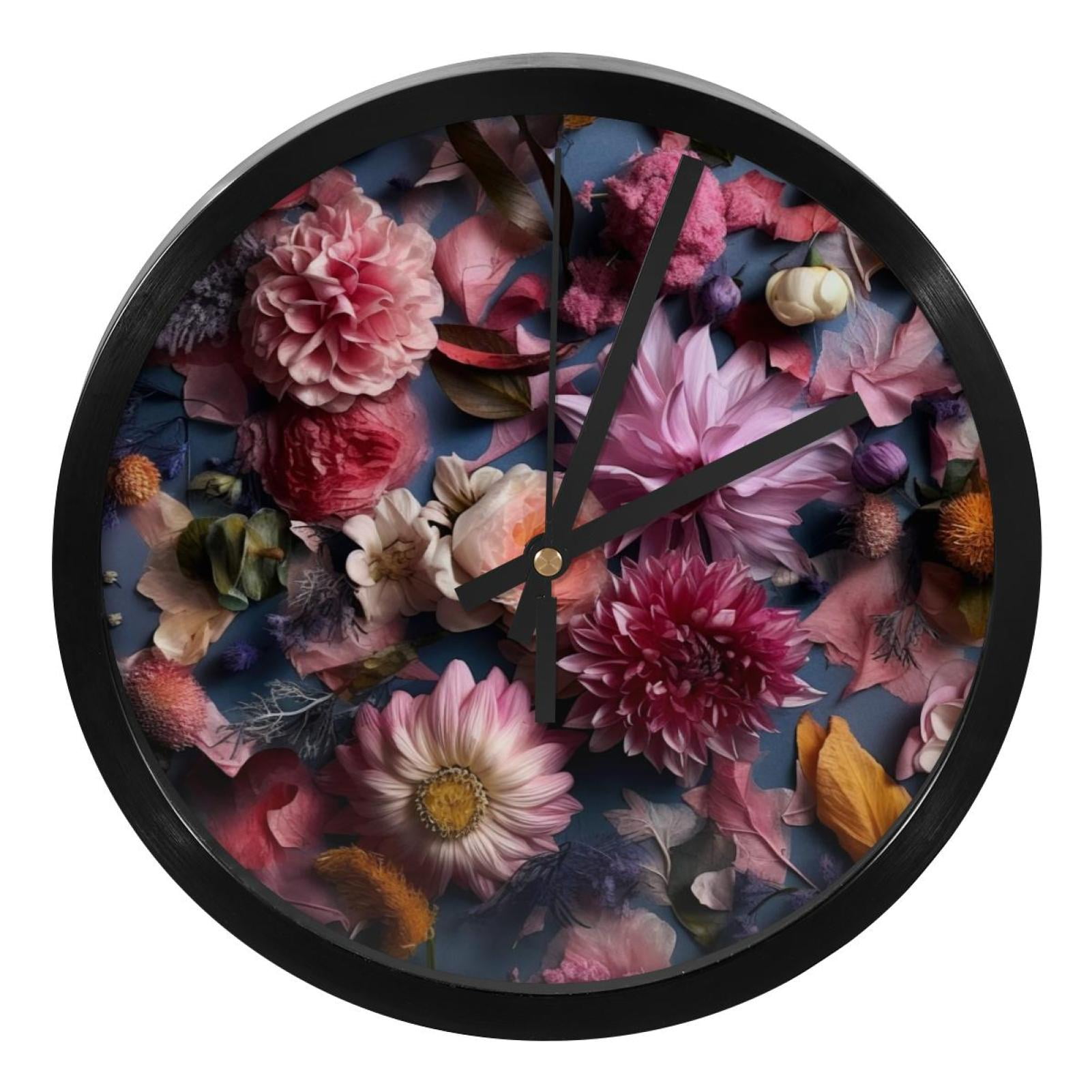 Shivering Modern Wall Clock, 9.8 Inches, Silent Non-Ticking Round ...