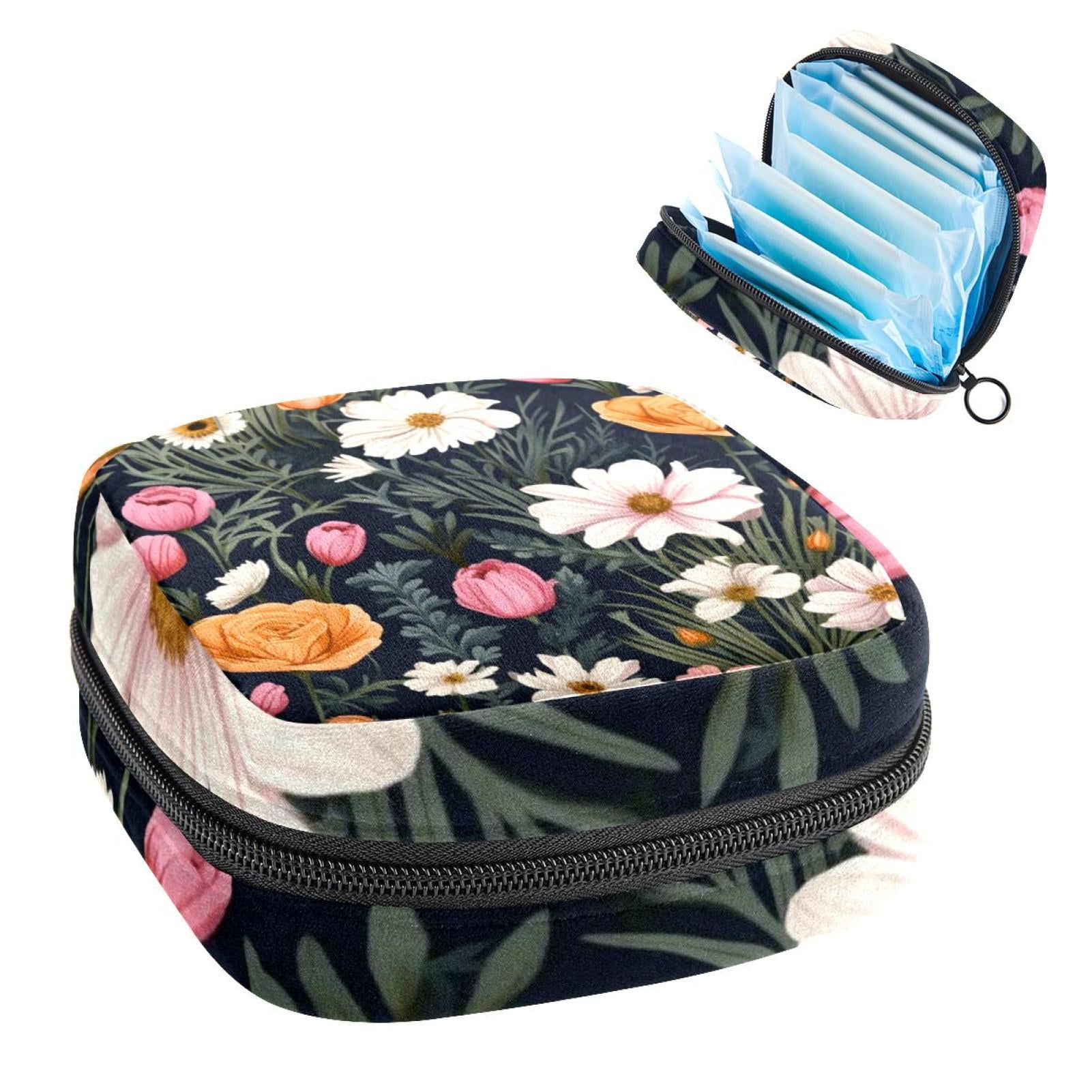 Shivering Sanitary Napkin Storage Bag with Plush Velvet, Sponge, and ...