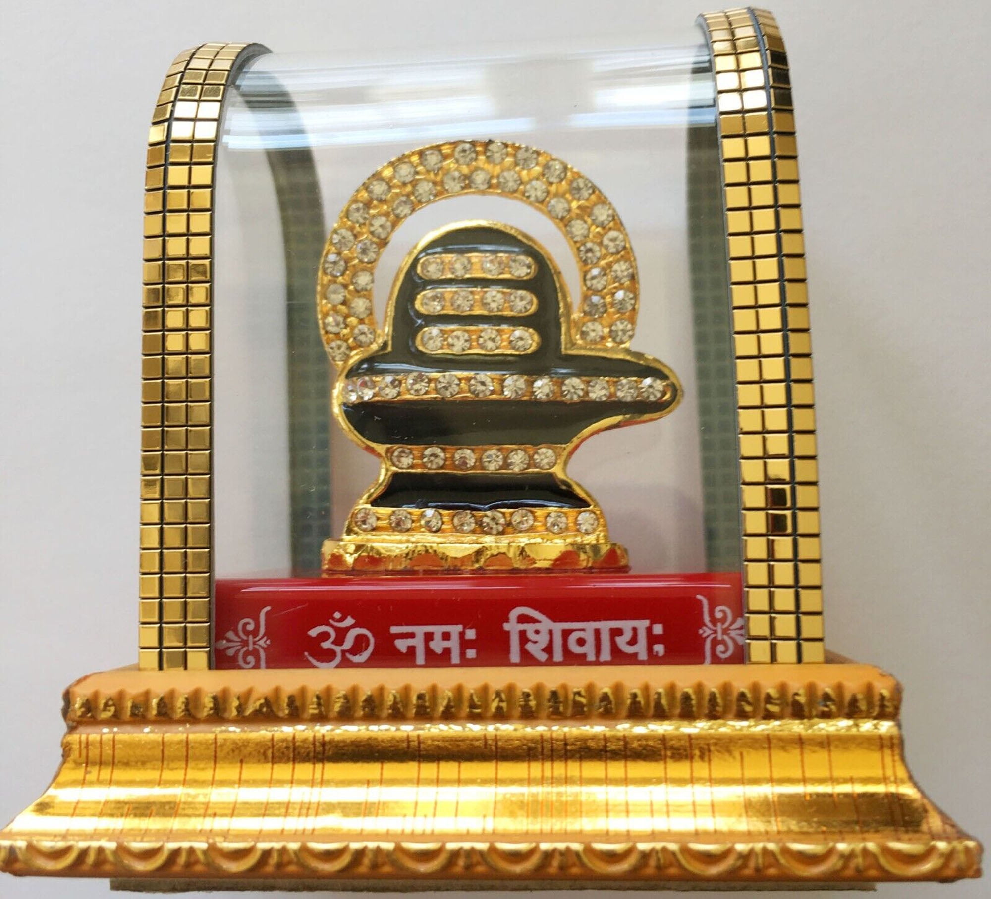 Shivling Lingam in Acrylic Box Shiva Lingam Religious Car Dashboard ...