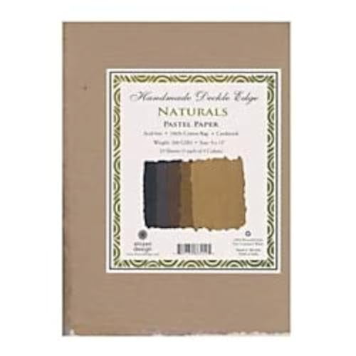 Shizen Design, Deckle Edge Paper, Natural Color Pack, 25 Sheets, 9x12 ...