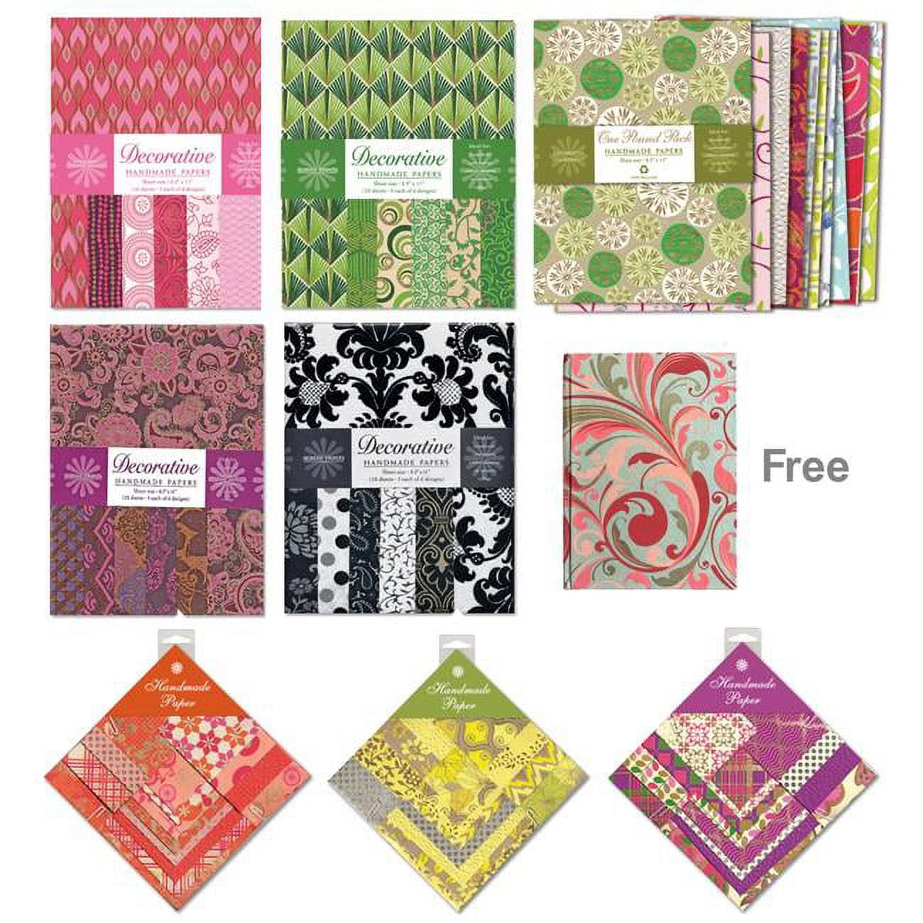 Shizen Design Decorative Paper Pack - Assorted Colors - 8 Pack ...