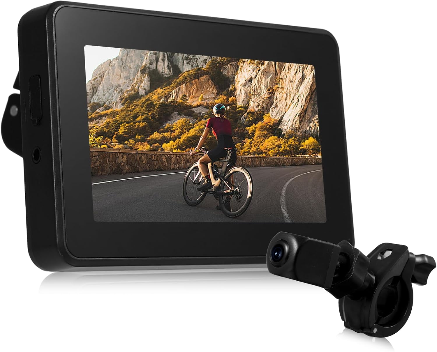 Shkalacar Bike Rear View Camera, Bicycle Handlebar Mirror Camera with 4 ...