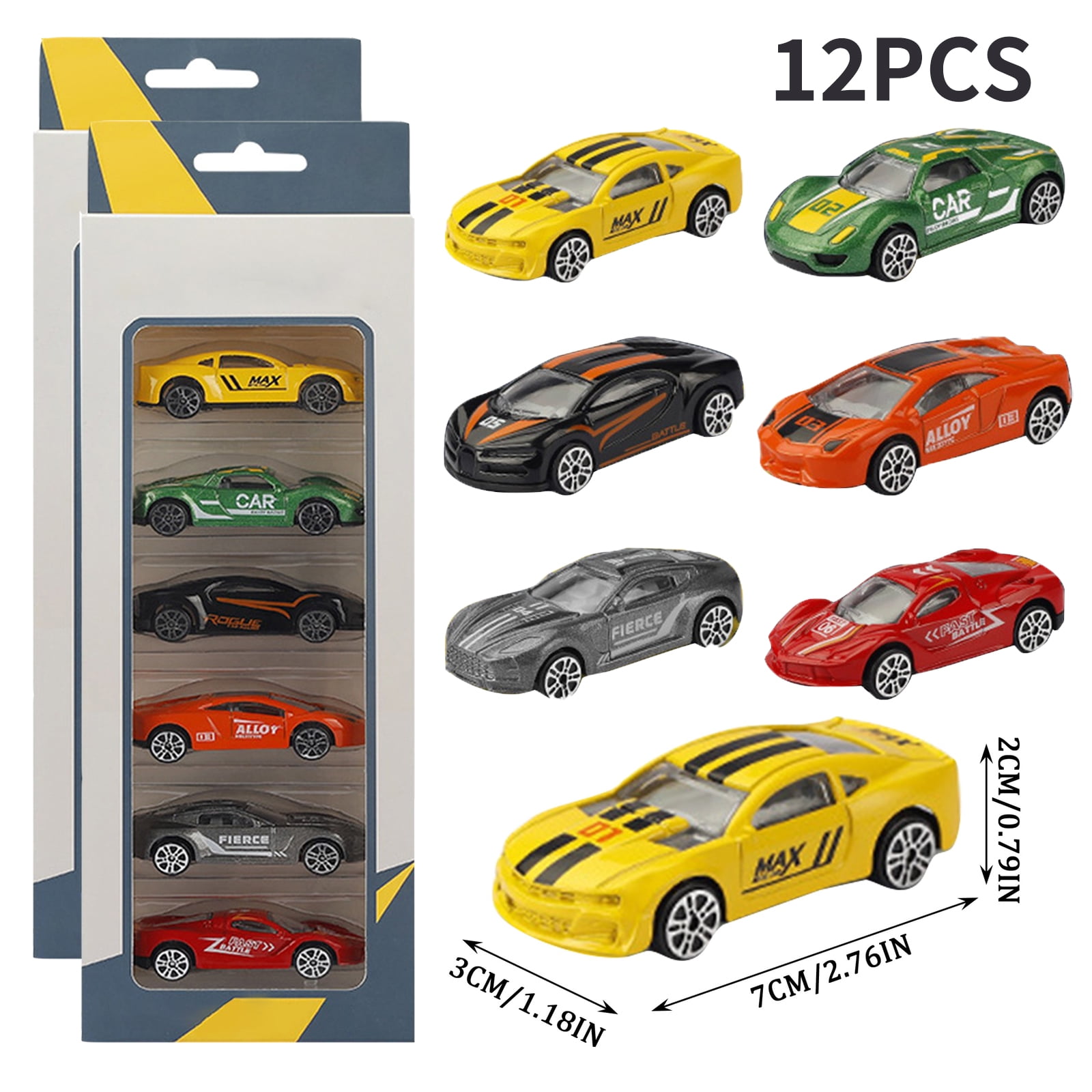 Shkhoas 12pcs Race Car Party Favors Bulk Pack Mini Vehicles for Goodie ...