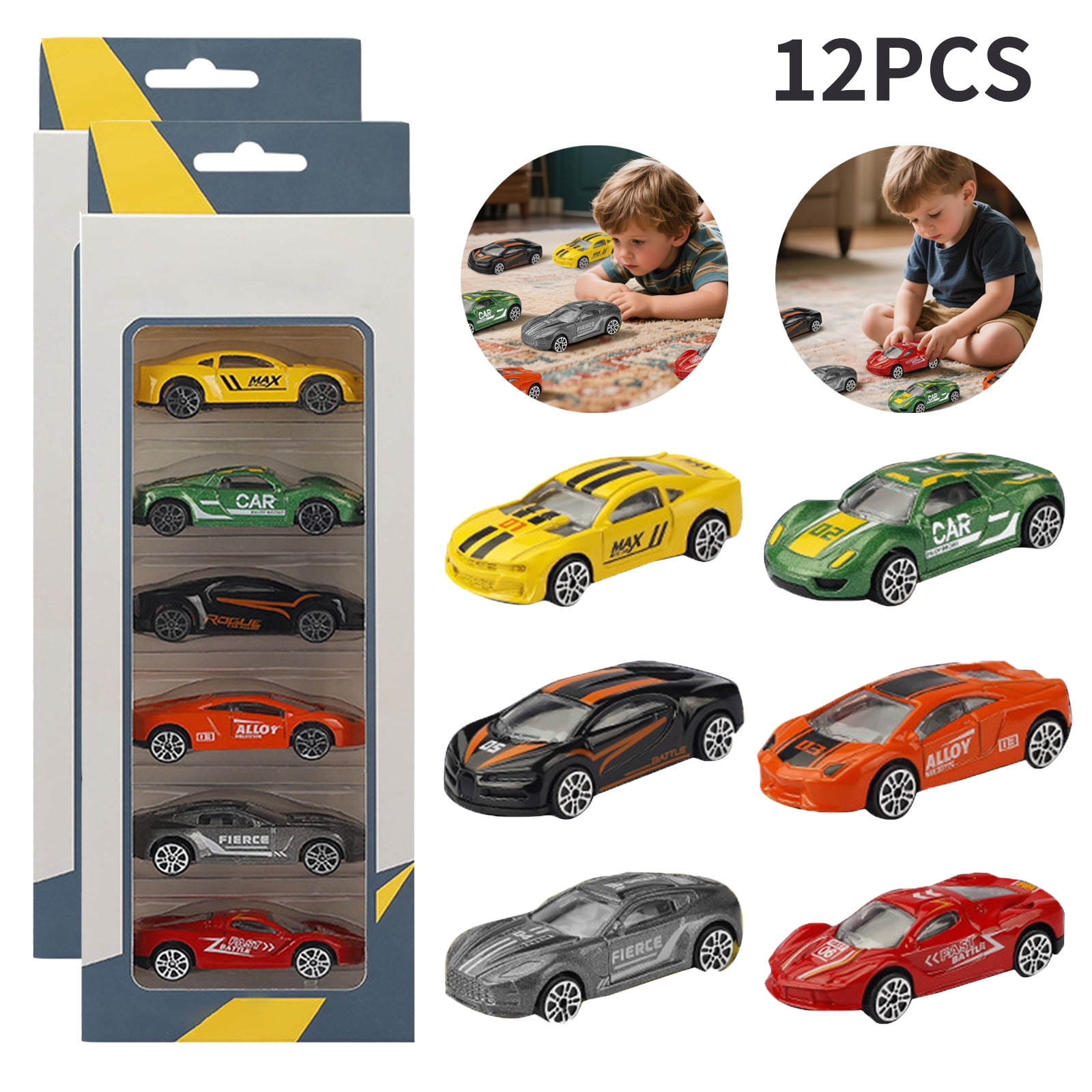 Shkhoas 12pcs Race Car Party Favors Bulk Pack Mini Vehicles for Goodie ...