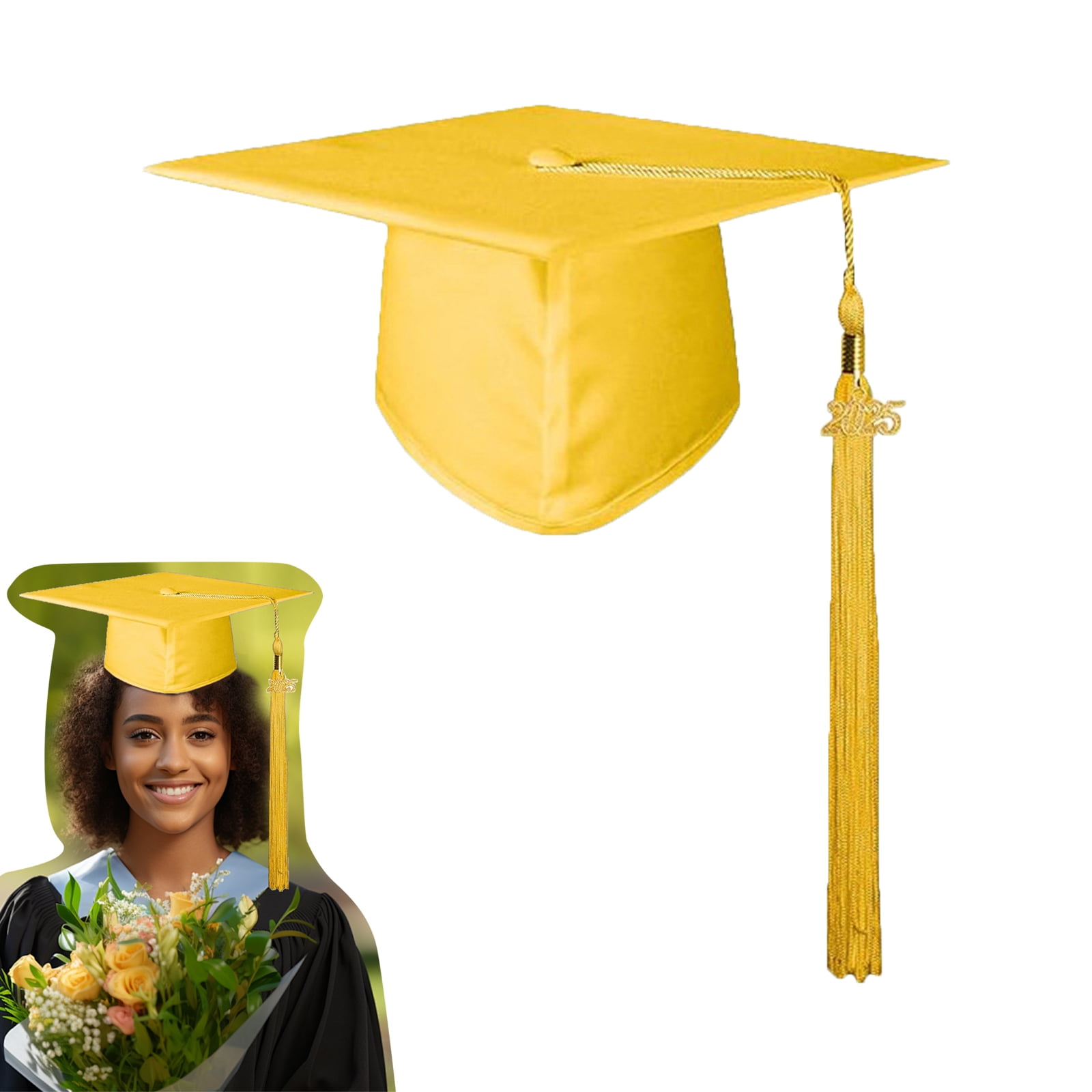 Shkhoas 1PC Graduation Cap with 2025 Tassel Unisex Adult Graduation Cap ...