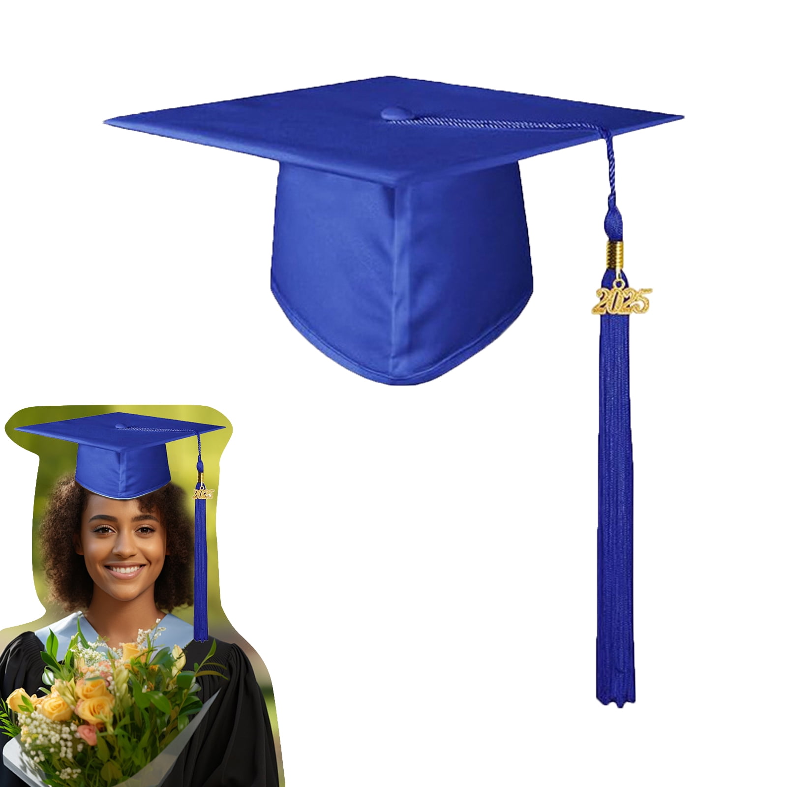 Shkhoas 1PC Graduation Cap with Tassel Unisex Adult Matte Cap for ...