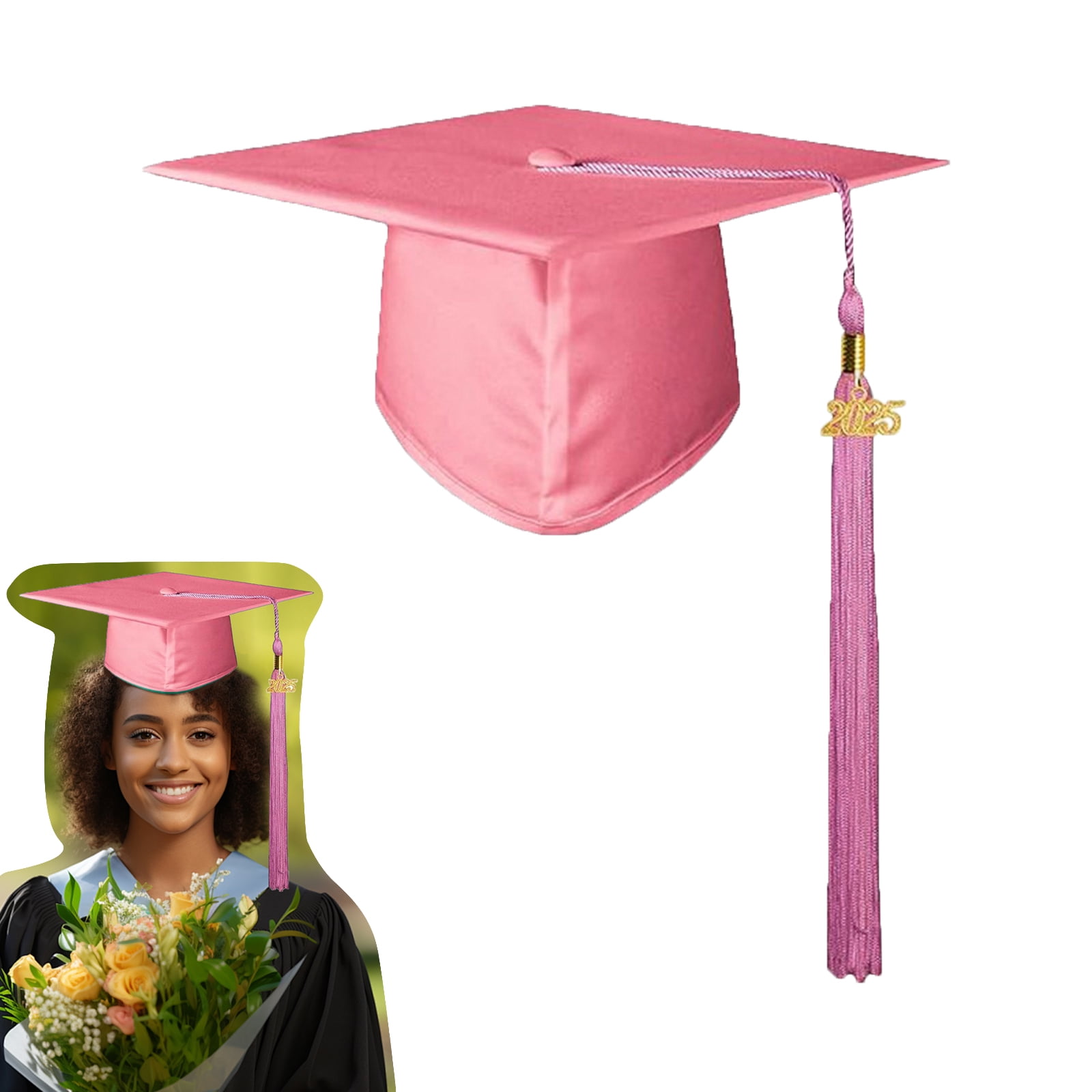 Shkhoas 1PC Matte Graduation Cap 2025 Tassel Adult Graduation hat for ...