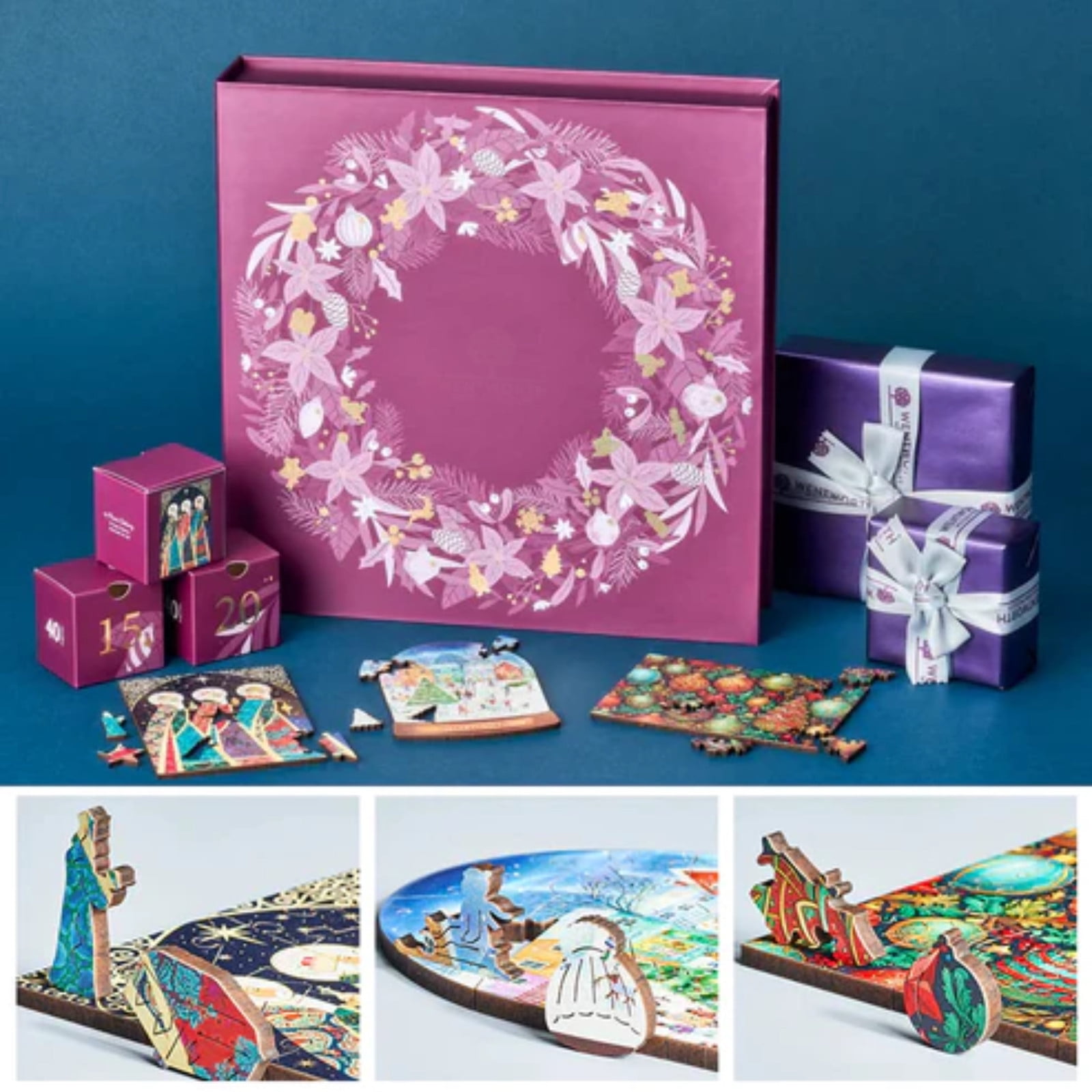 Shkhoas 2024 Christmas Advent Calendar Engrossing 24 Day Xyloid Puzzle ...