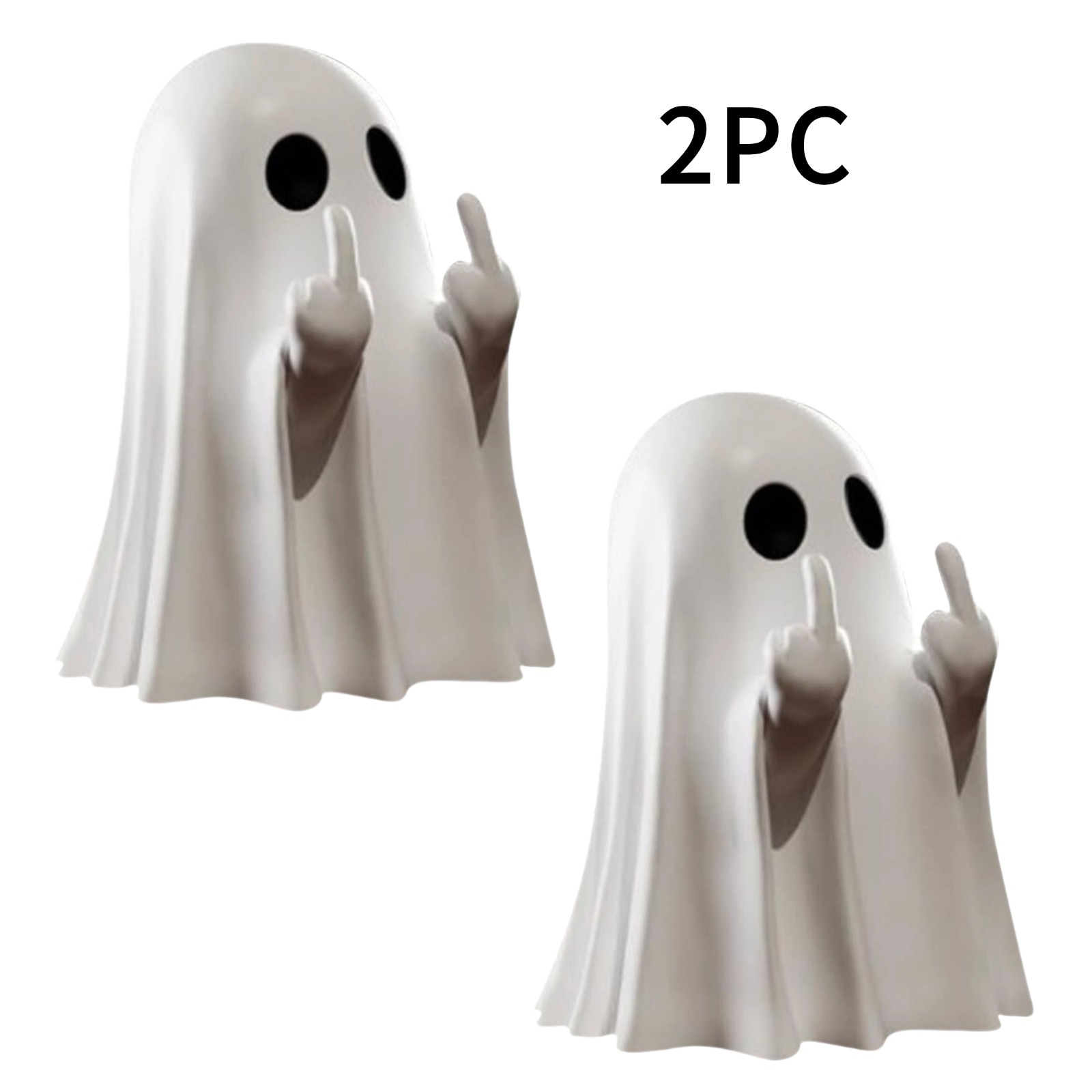 Shkhoas 2024 Unfriendly Ghost 3D Printed Mid finger Elevation with Cute ...