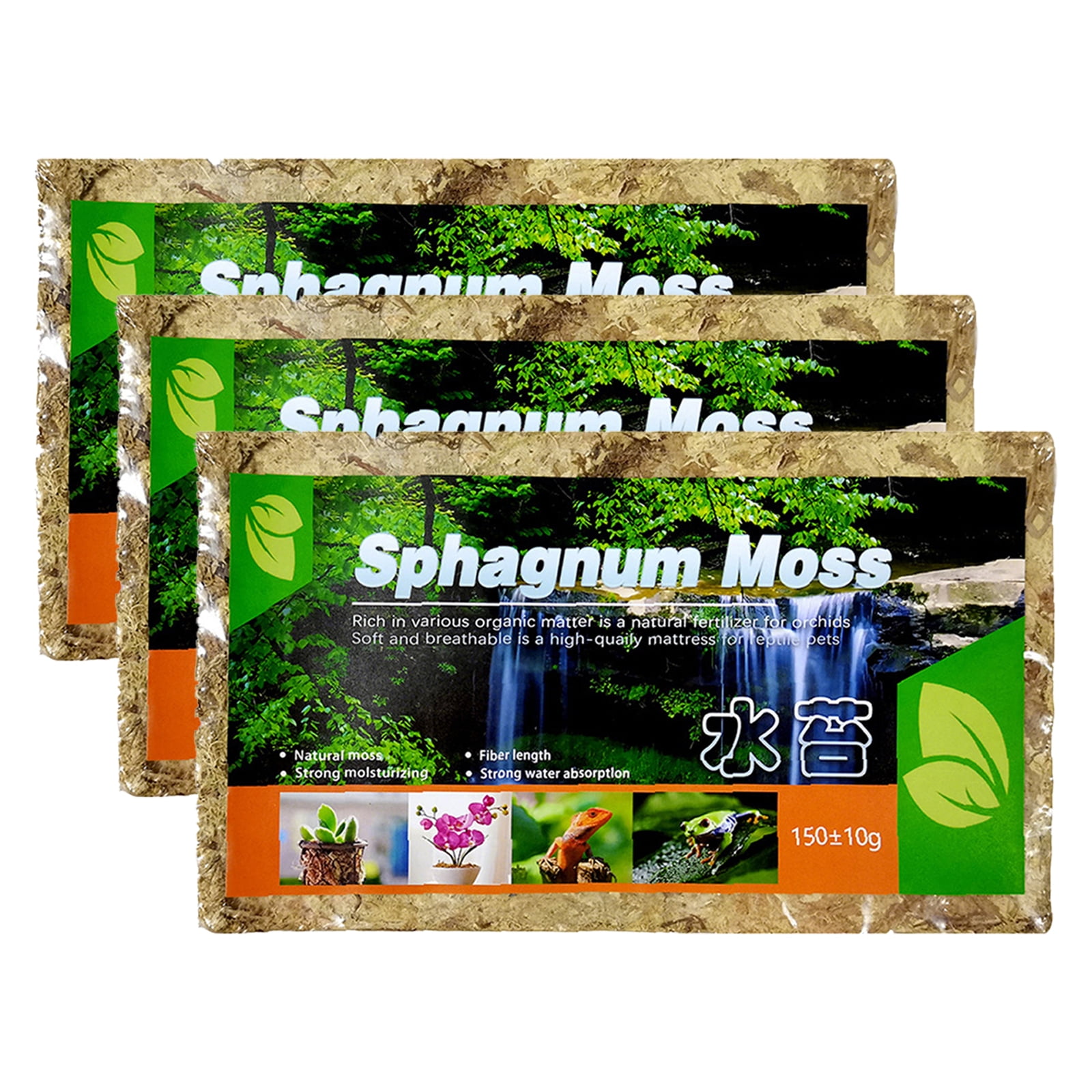 Shkhoas 3pcs Premium Sphagnum Moss Orchid Potting Mix Natural Peat Moss ...