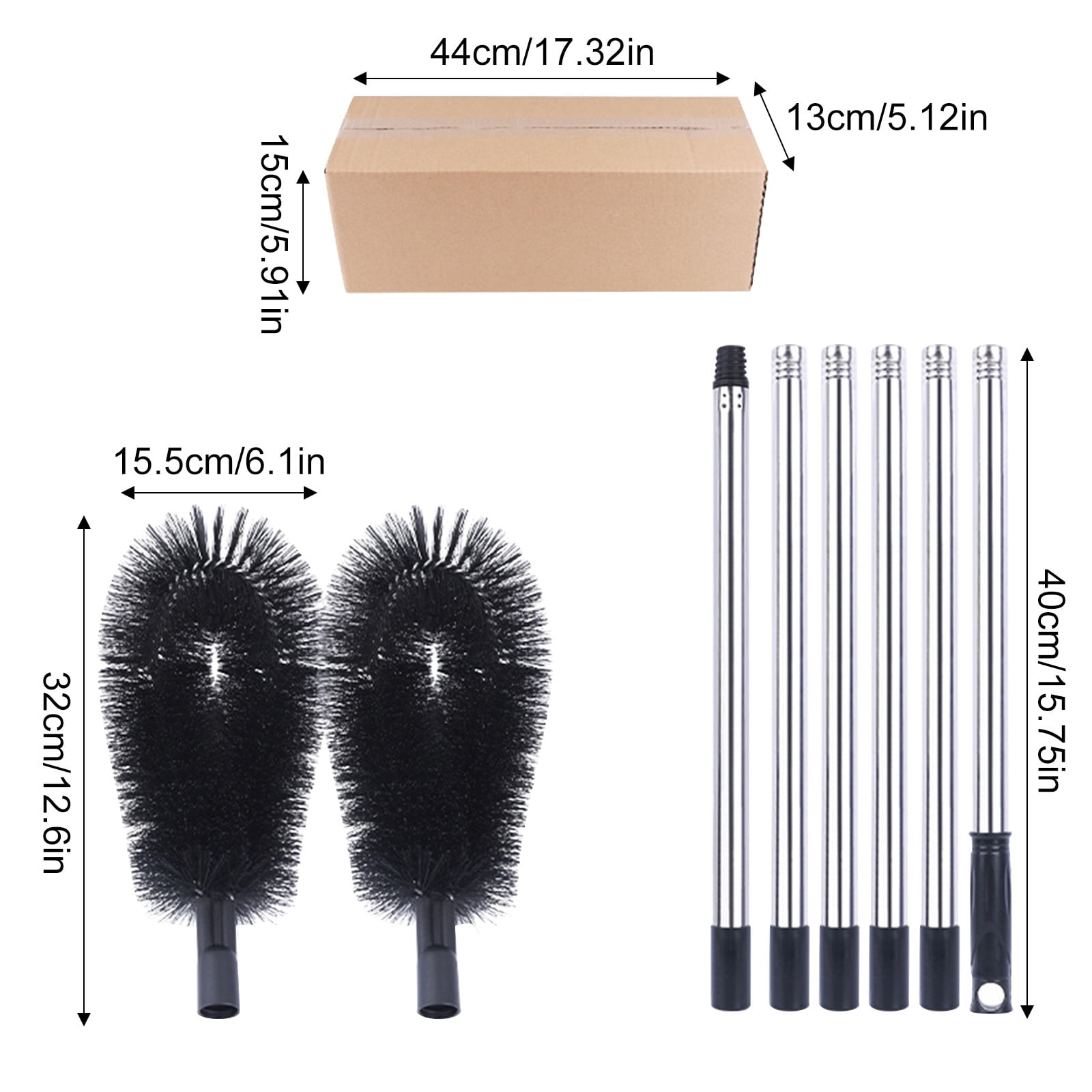 Shkhoas 7.9 FT Gutter Cleaning Tools from The Ground Adjustable Cleaner ...
