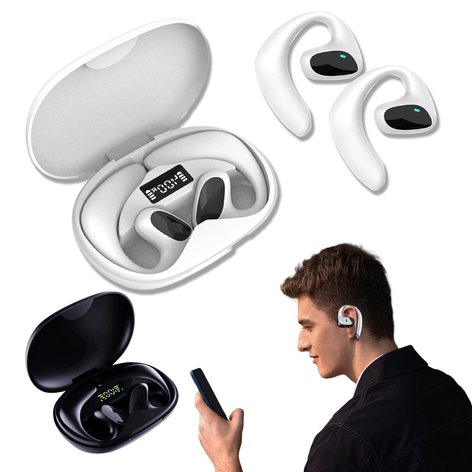 Shkhoas AI Real Time Language Translator Earbuds Open Ear AI ...