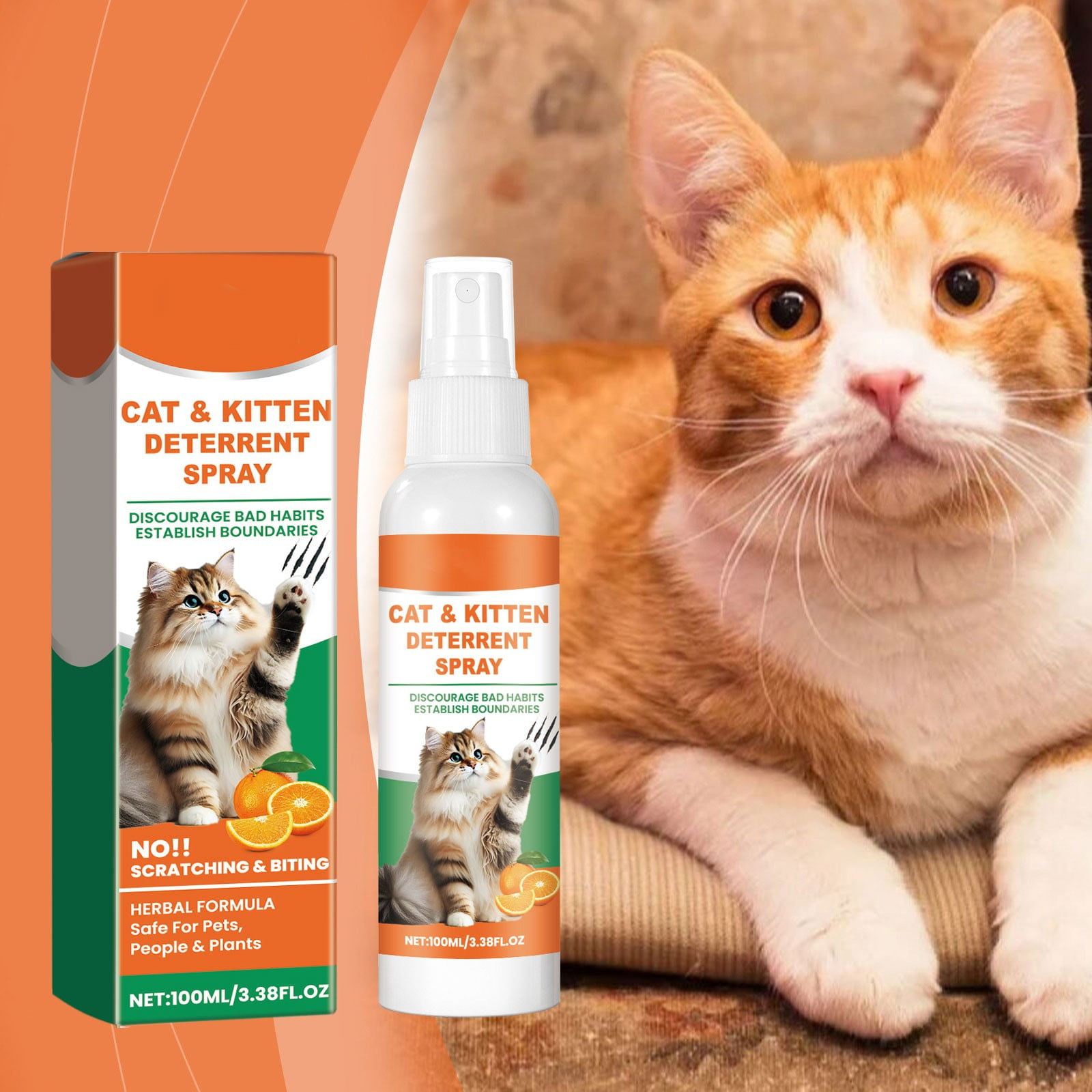 Shkhoas Cat Deterrent Spray Indoor 100ML Cat Repellent Indoor for Cat ...