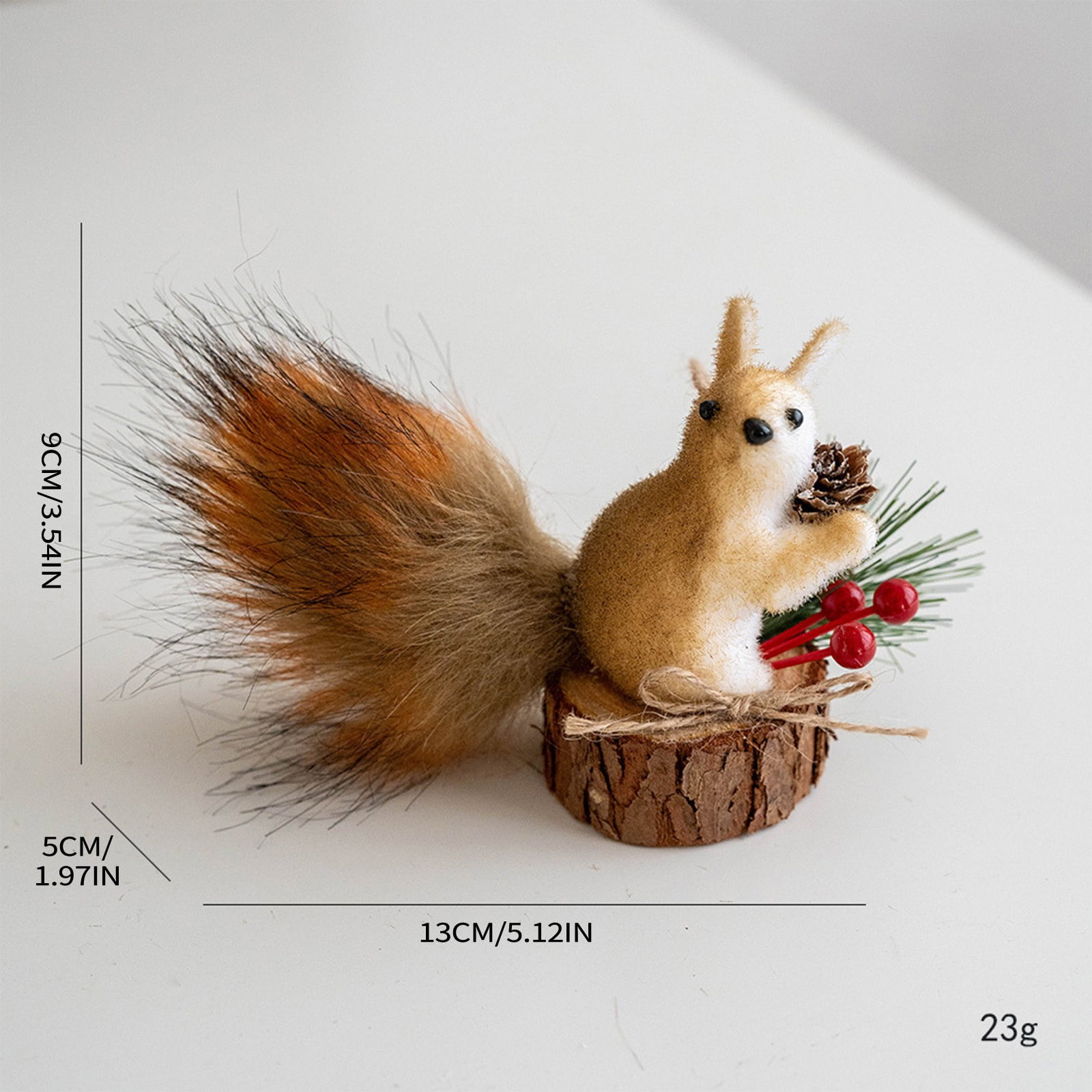 Shkhoas Christmas Tree Decoration Froth Cute Realistic Squirrel Hanging ...