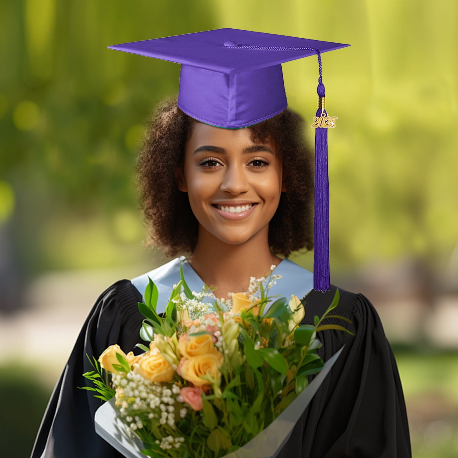 Shkhoas Graduate 2025 Graduation Cap Matte Finish with Tassel Fits High ...