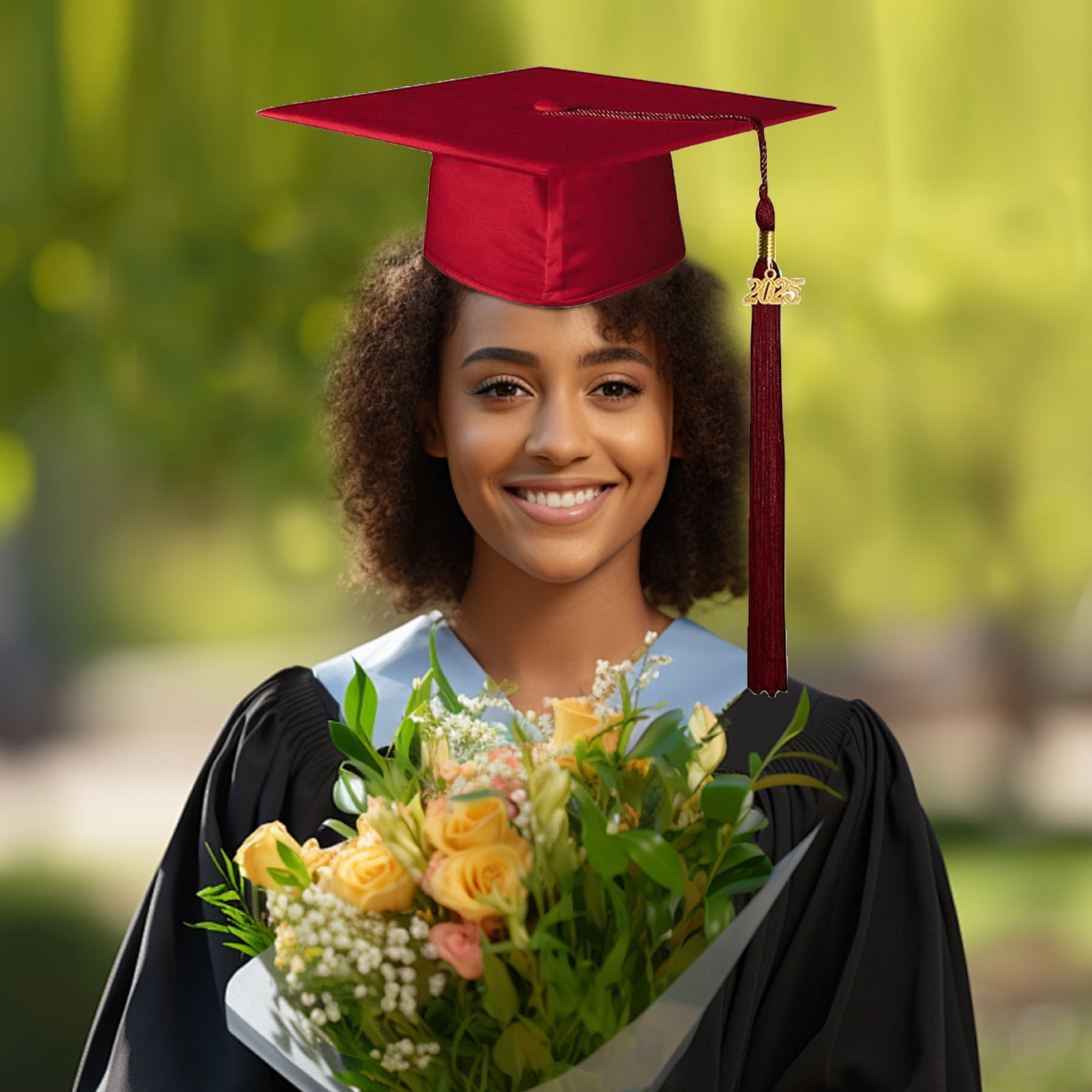 Shkhoas Graduation Cap with Tassel Unisex Adult Matte Cap for ...