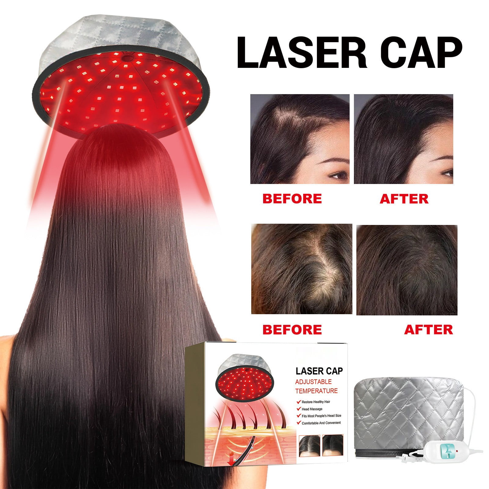 Shkhoas Hair Steamer Cap Portable Hair Care Hat with 75 degrees ...