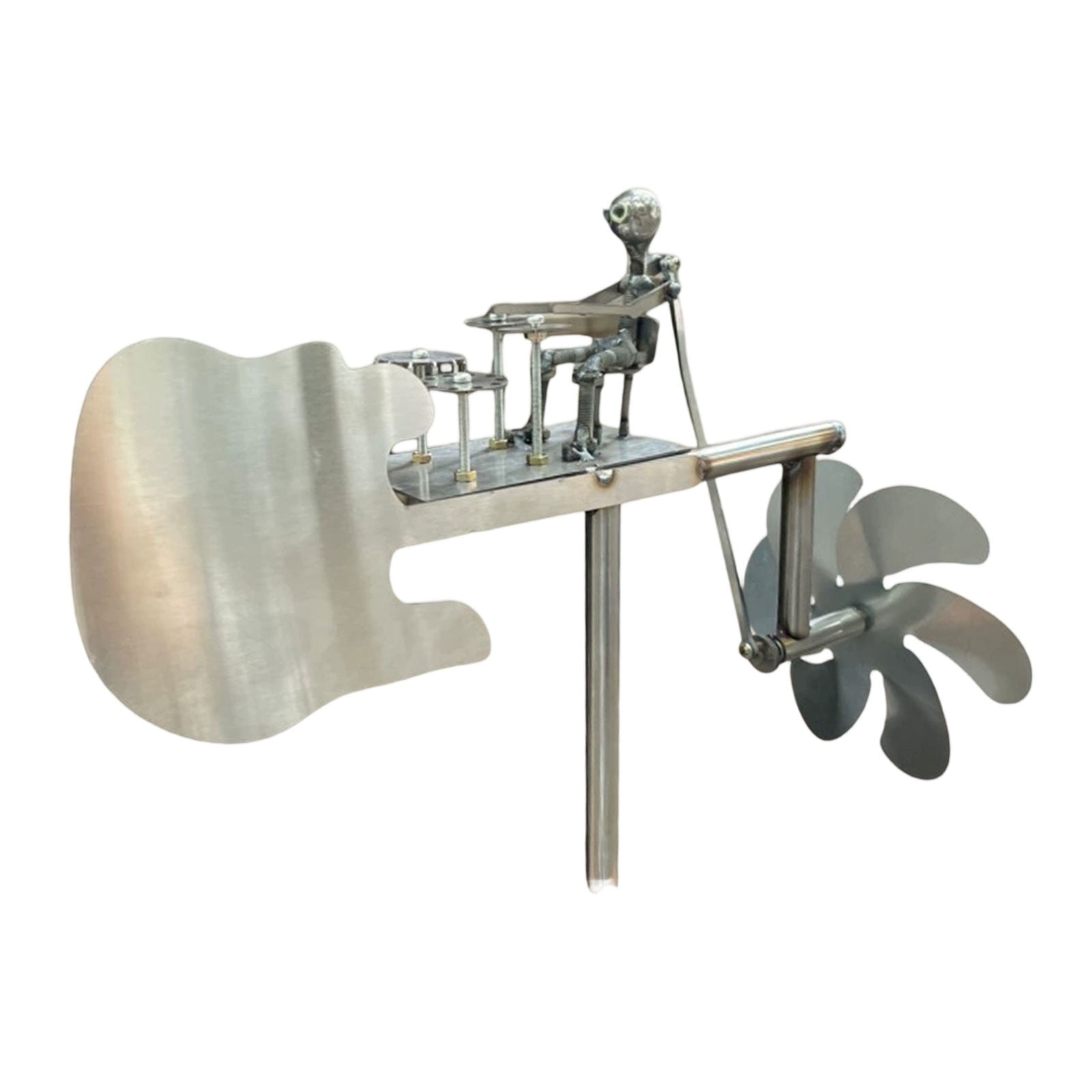Shkhoas Handmade Metal Drummer Windmill Wind-Powered Kinetic Sculpture ...