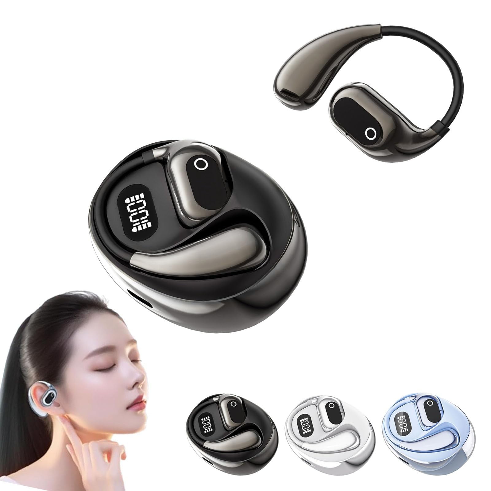 Shkhoas Language Translator Earbuds Open-Ear Headphones Support 75 ...