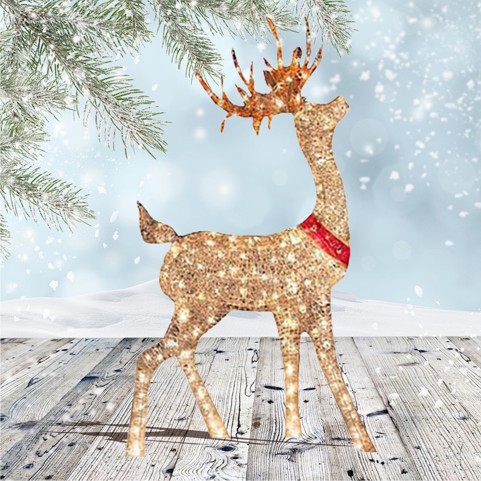 Shkhoas Lighted Christmas Reindeer Outdoor Yard Decoration Christmas ...