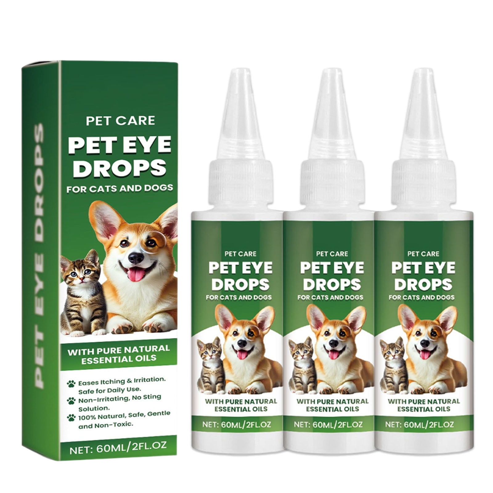 Shkhoas Pet Eye Drops Gentle&Safe Dog Eye Drop for Infection,Relieve ...