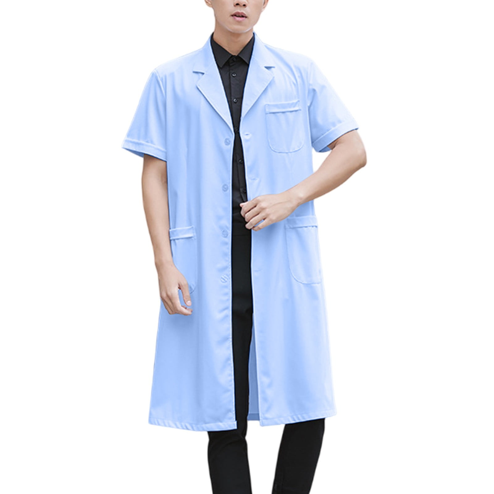 Shkhoas Uniforms Cotton Lab Coat for Men and Women Short Sleeve ...