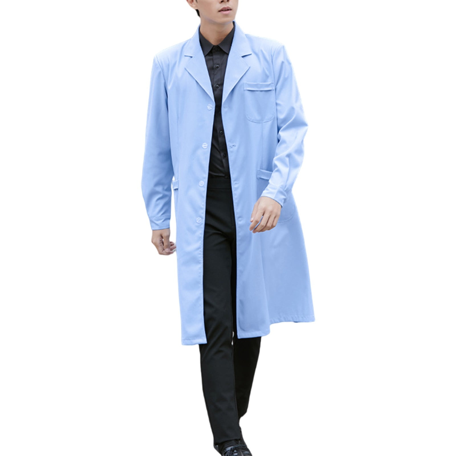 Shkhoas Unisex Lab Coats Short Sleeve Doctor Nurse Med Lab Coat Button ...