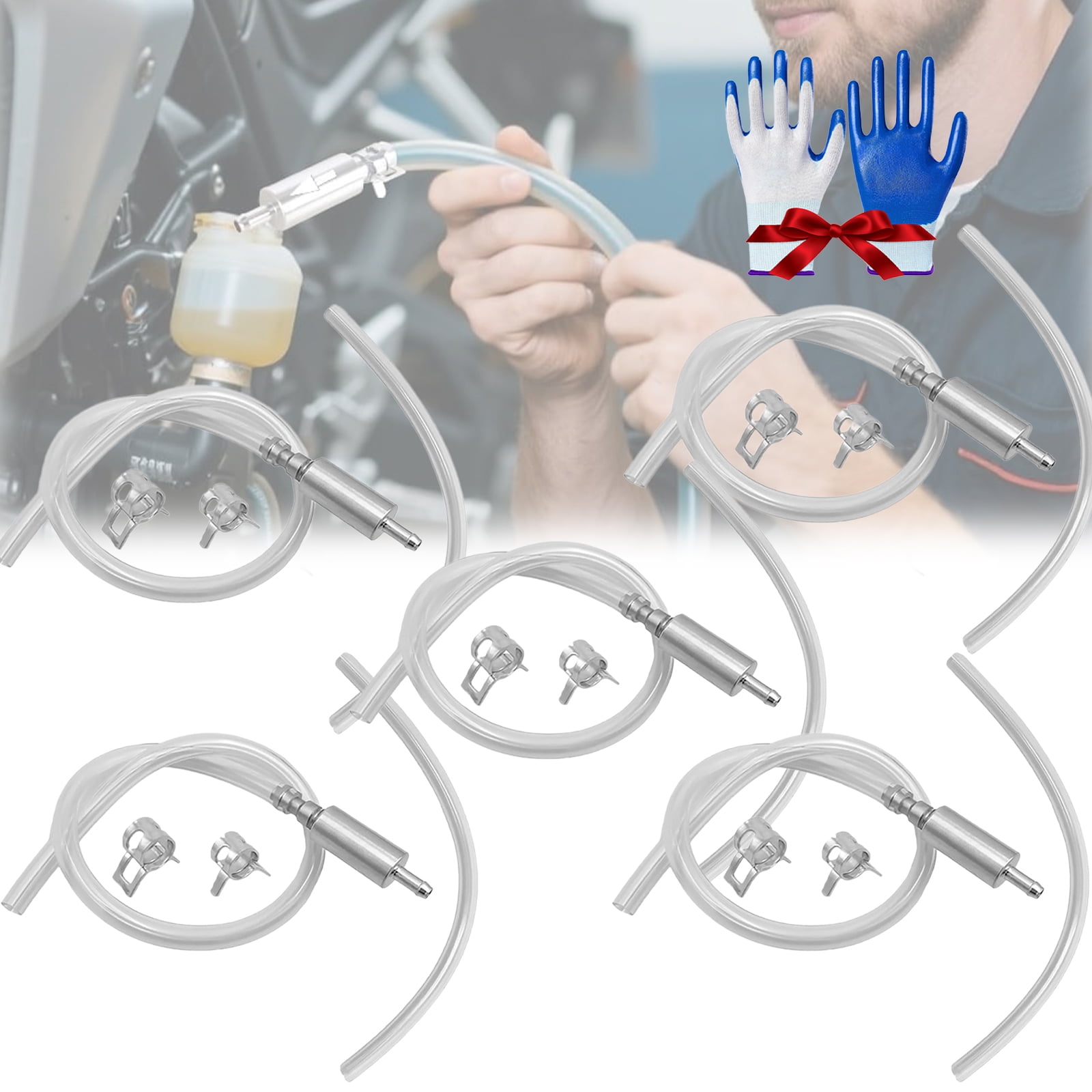 Shkhoas Upgrade Brake Bleeder Hose One Way Check Valve Tube Bleeding ...