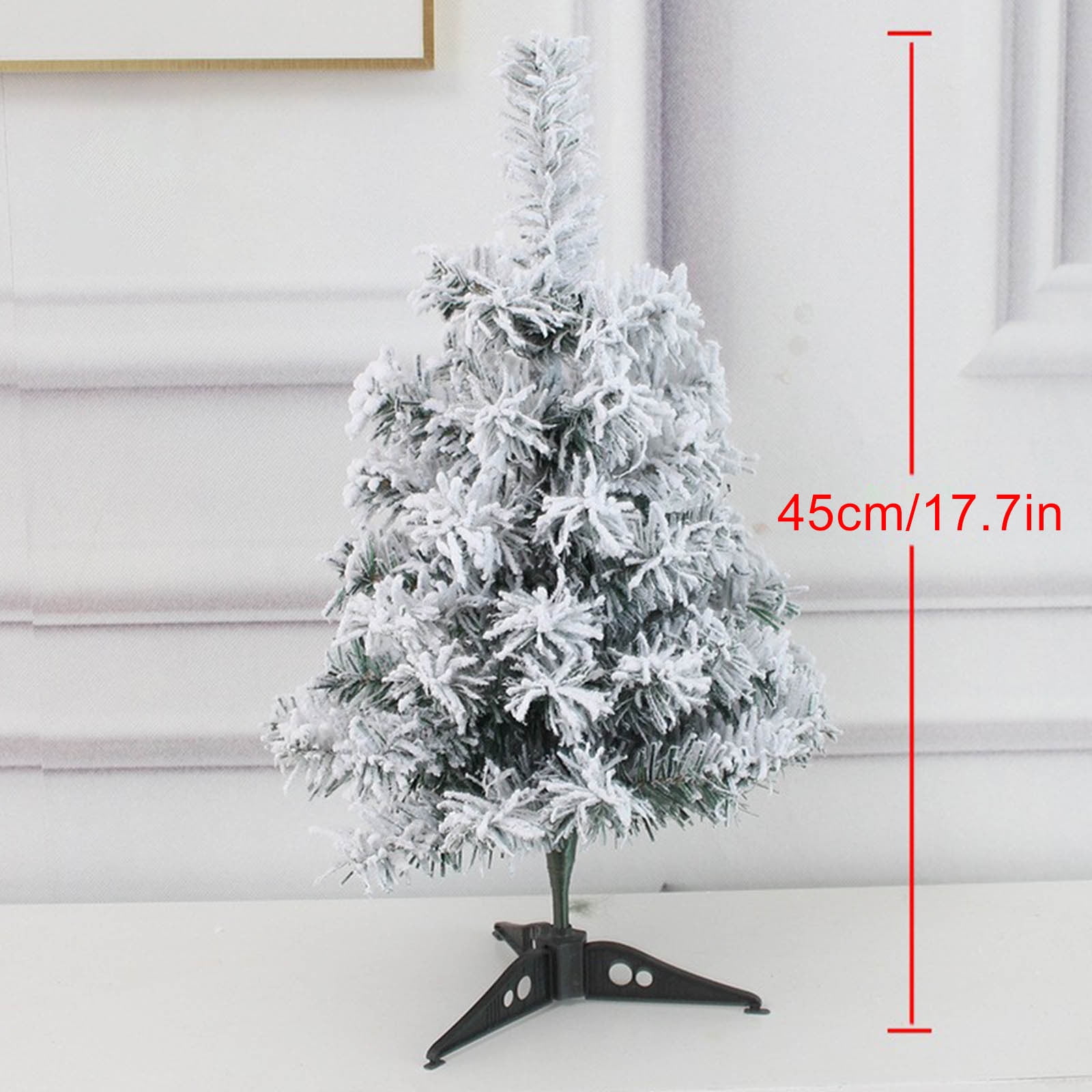 Shldybc 1.47ft Snow Flocked Christmas Tree - 200 Tips, Premium Hinged ...