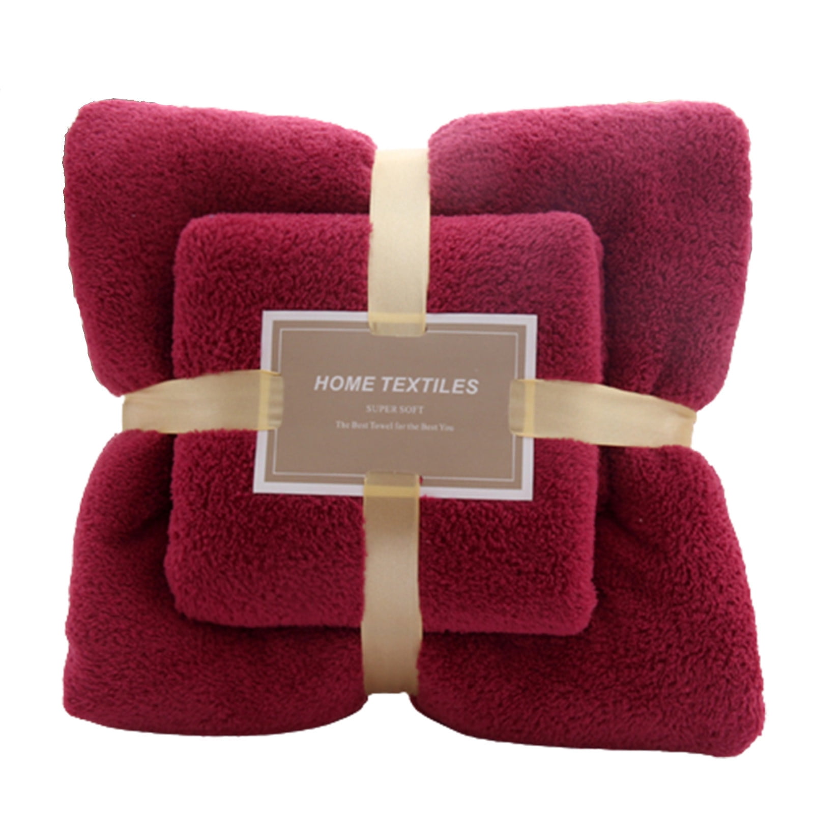 Shldybc 2 In 1 Bath Towel And Face Towel Thickened Soft-Bath Towels Set ...