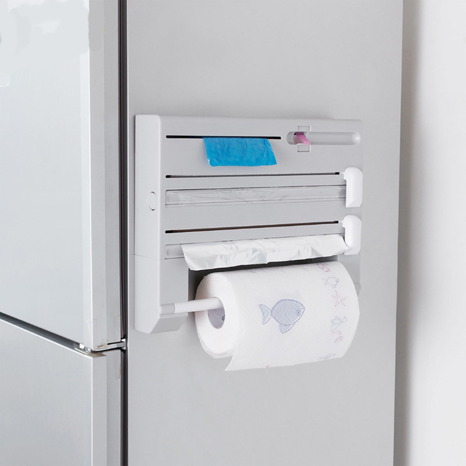 Shldybc 6-in-1Kitchen Storage Rack, Multifunctional Tin Foil Cling Film ...