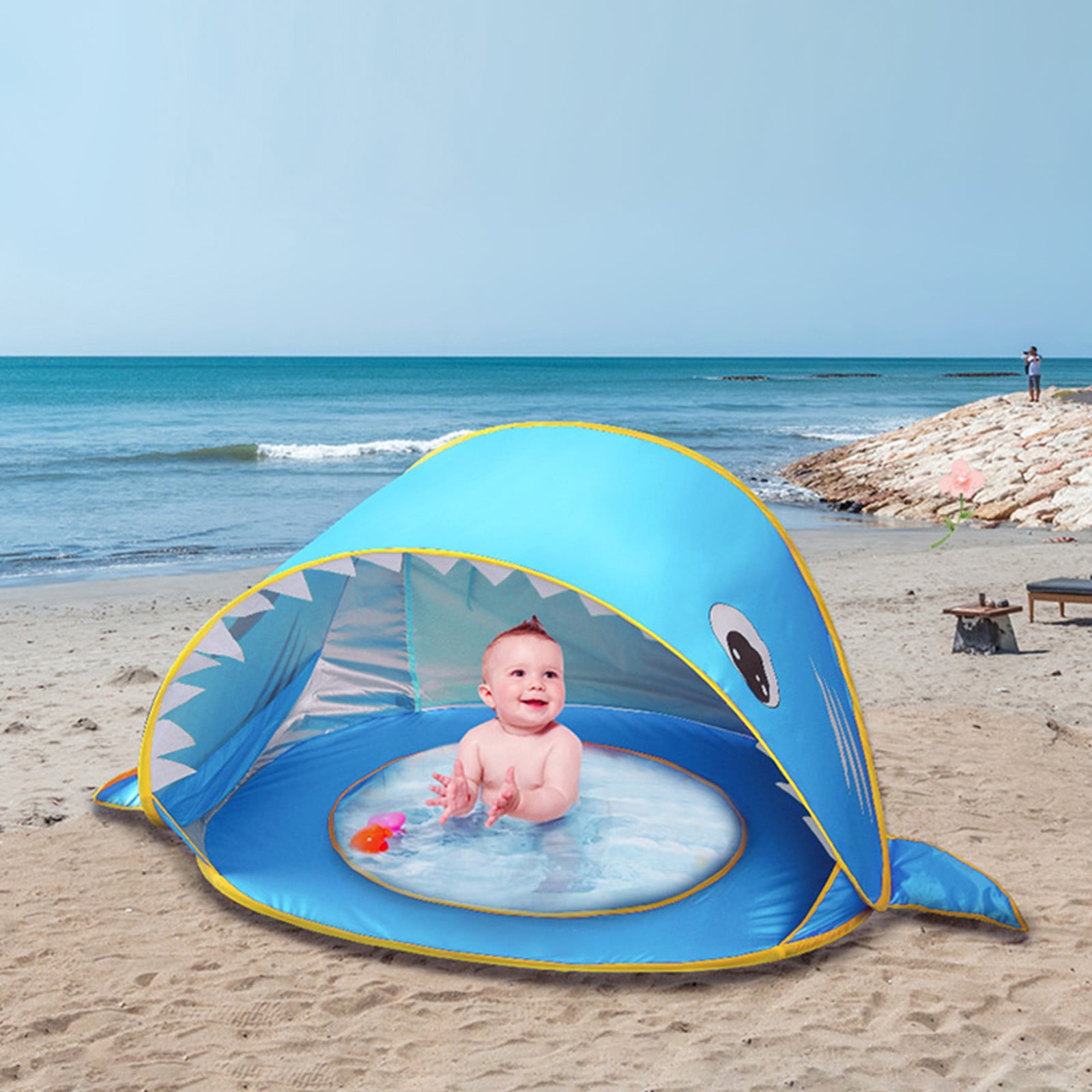 FAMTKT Baby Beach Tent Automatic Quick Opening Portable Shade Pool Sun ...