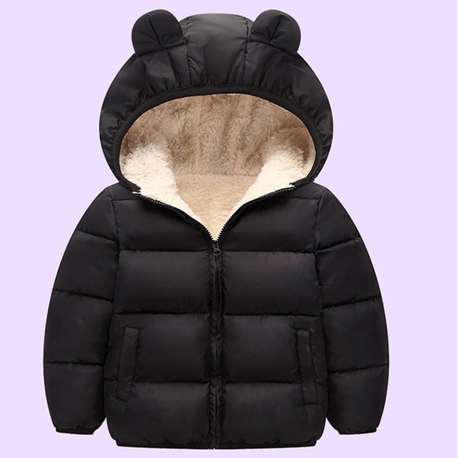 Shldybc Baby Girls' Outerwear Jackets & Coats Light Puffer Fleece Jacket Hoods Infant Outerwear ...