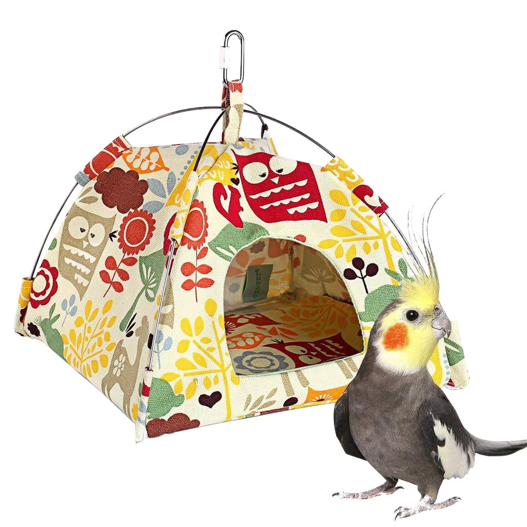 Shldybc Bird Nest House Bed Tent Hut Hanging Hammock Toy for Parakeet ...