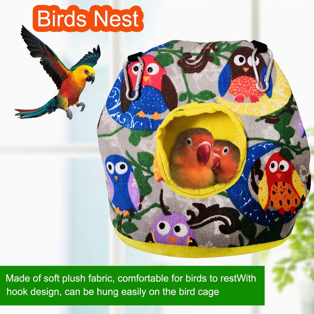 kladzum Bird Tent Plush Warm Hut Hanging Bed for Cage Sleeping Bed ...